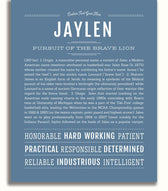 Jaylen (male) | Name Art Print – Name Stories