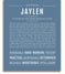 Jaylen (male) | Name Art Print – Name Stories