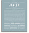 Jaylen (male) | Name Art Print – Name Stories