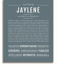 Jaylene | Name Art Print – Name Stories