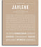 Jaylene Personalized Name Meaning Art Prints – Name Stories