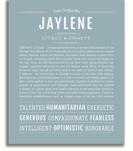 Jaylene | Name Art Print – Name Stories