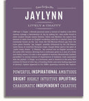 Jaylynn | Name Art Print – Name Stories