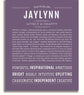 Jaylynn Personalized Name Meaning Art Prints – Name Stories