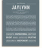 Jaylynn Personalized Name Meaning Art Prints – Name Stories