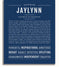 Jaylynn Personalized Name Meaning Art Prints – Name Stories