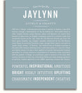 Jaylynn | Name Art Print – Name Stories