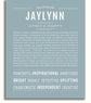 Jaylynn Personalized Name Meaning Art Prints – Name Stories
