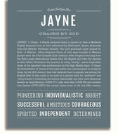 Jayne | Name Art Print – Name Stories