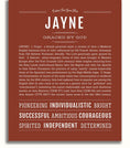 Jayne | Name Art Print – Name Stories