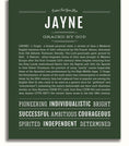 Jayne | Name Art Print – Name Stories