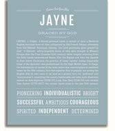 Jayne | Name Art Print – Name Stories