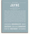 Jayne | Name Art Print – Name Stories