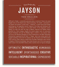 Jayson Personalized Name Meaning Art Prints – Name Stories
