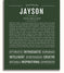 Jayson Personalized Name Meaning Art Prints – Name Stories