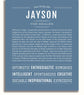 Jayson Personalized Name Meaning Art Prints – Name Stories