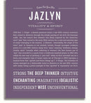 Jazlyn | Name Art Print – Name Stories