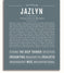 Jazlyn | Name Art Print – Name Stories