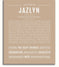 Jazlyn | Name Art Print – Name Stories