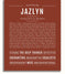 Jazlyn | Name Art Print – Name Stories
