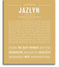Jazlyn | Name Art Print – Name Stories