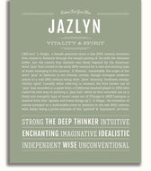 Jazlyn | Name Art Print – Name Stories