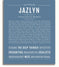 Jazlyn | Name Art Print – Name Stories