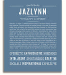 Jazlynn | Name Art Print – Name Stories