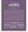Jazmin Personalized Name Meaning Art Prints – Name Stories