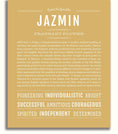 Jazmin | Name Art Print – Name Stories
