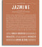 Jazmine Personalized Name Meaning Art Prints – Name Stories