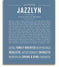 Jazzlyn | Name Art Print – Name Stories