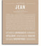 Jean (male) | Name Art Print – Name Stories