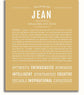 Jean (male) | Name Art Print – Name Stories