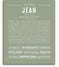 Jean (male) | Name Art Print – Name Stories