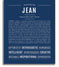 Jean Personalized Name Meaning Art Prints – Name Stories