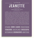 Jeanette | Name Art Print – Name Stories