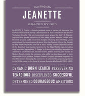 Jeanette | Name Art Print – Name Stories