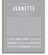 Jeanette | Name Art Print – Name Stories