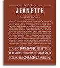 Jeanette | Name Art Print – Name Stories