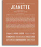 Jeanette | Name Art Print – Name Stories