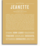 Jeanette | Name Art Print – Name Stories
