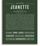 Jeanette | Name Art Print – Name Stories