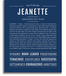 Jeanette | Name Art Print – Name Stories