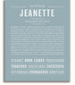 Jeanette | Name Art Print – Name Stories