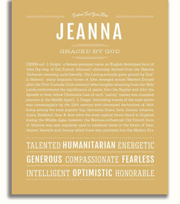 Jeanna | Name Art Print – Name Stories