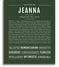 Jeanna | Name Art Print – Name Stories