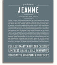 Jeanne | Name Art Print – Name Stories