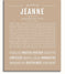 Jeanne | Name Art Print – Name Stories