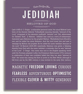 Jedidiah | Name Art Print – Name Stories